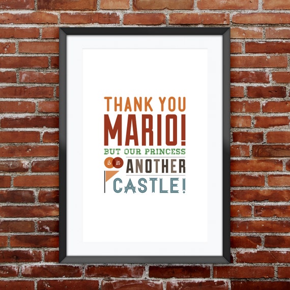Super Mario Bros. Video Game Quote Print 11X17
