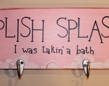 Popular items for splish splash sign on Etsy