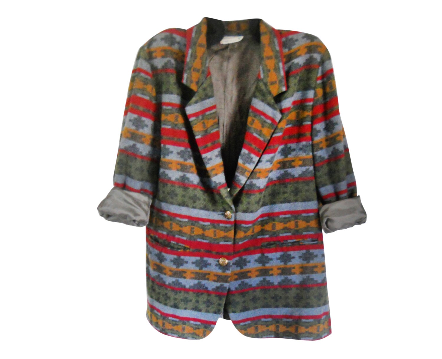 Southwest Jacket Aztec Blazer Plus Size Blazer Boho Blazer