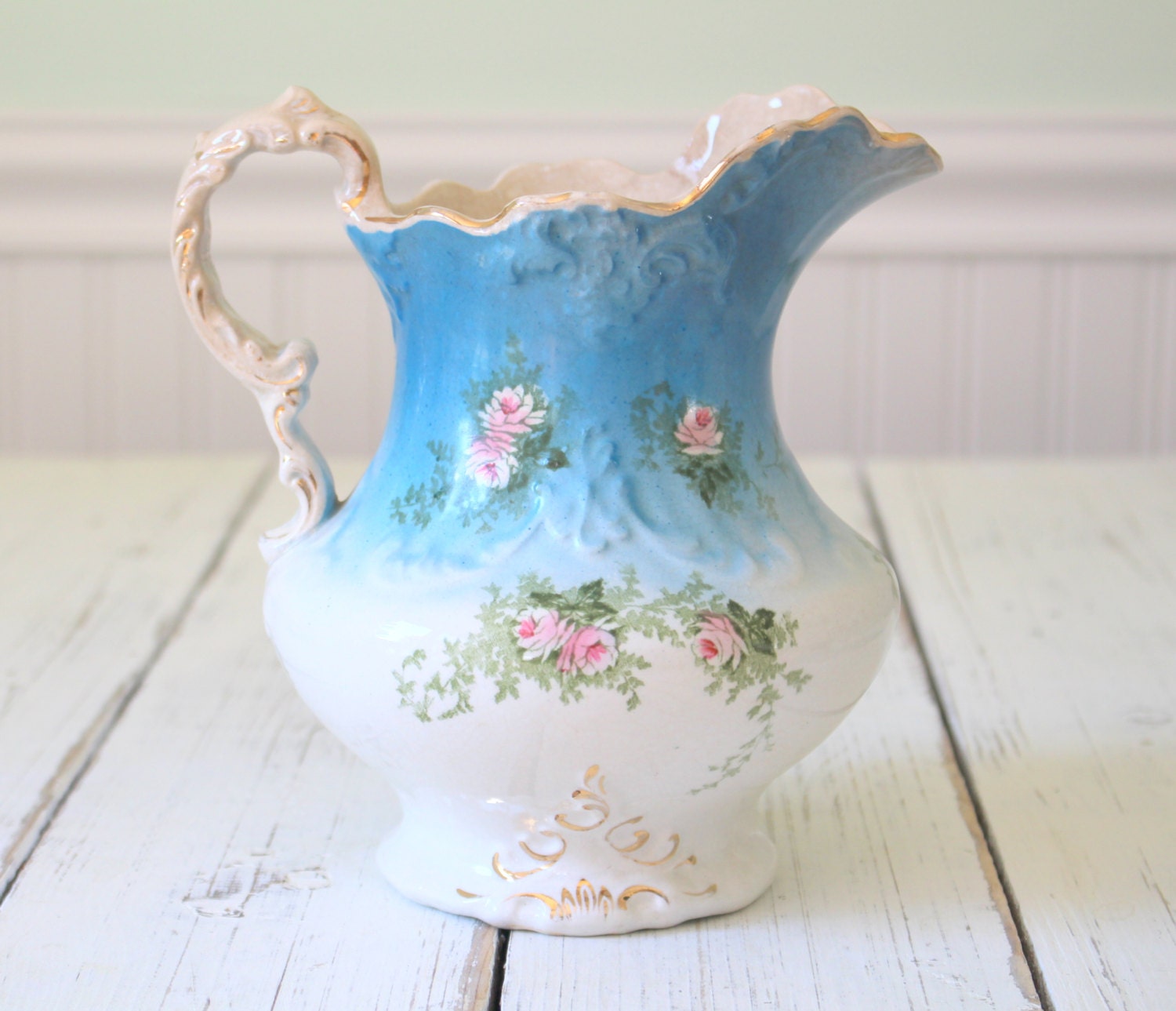 Pitcher Antique Royal China Burgess & Co. Porcelain Pitcher