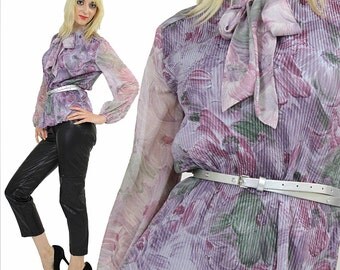 80s Crop Top Belly shirt Abstract shirt by SHABBYBABEVINTAGE