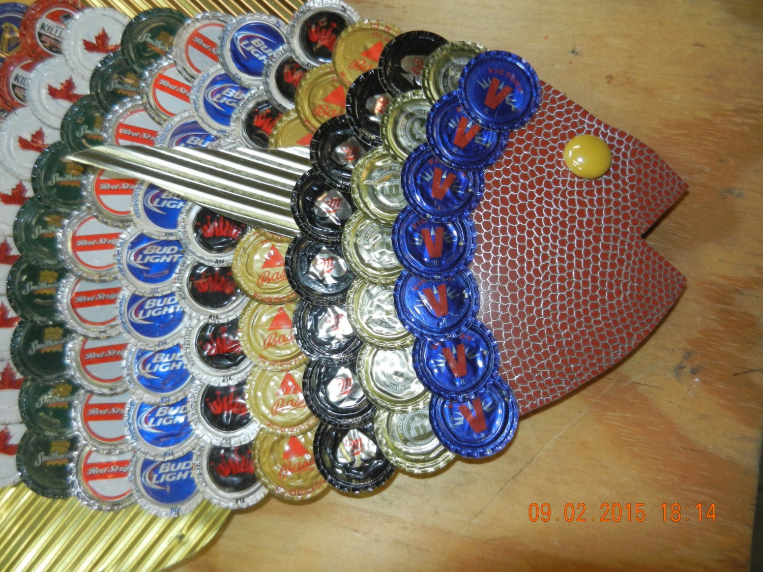 Hand Crafted Fish from Bottle Caps and Tin by TreasuredSunsets