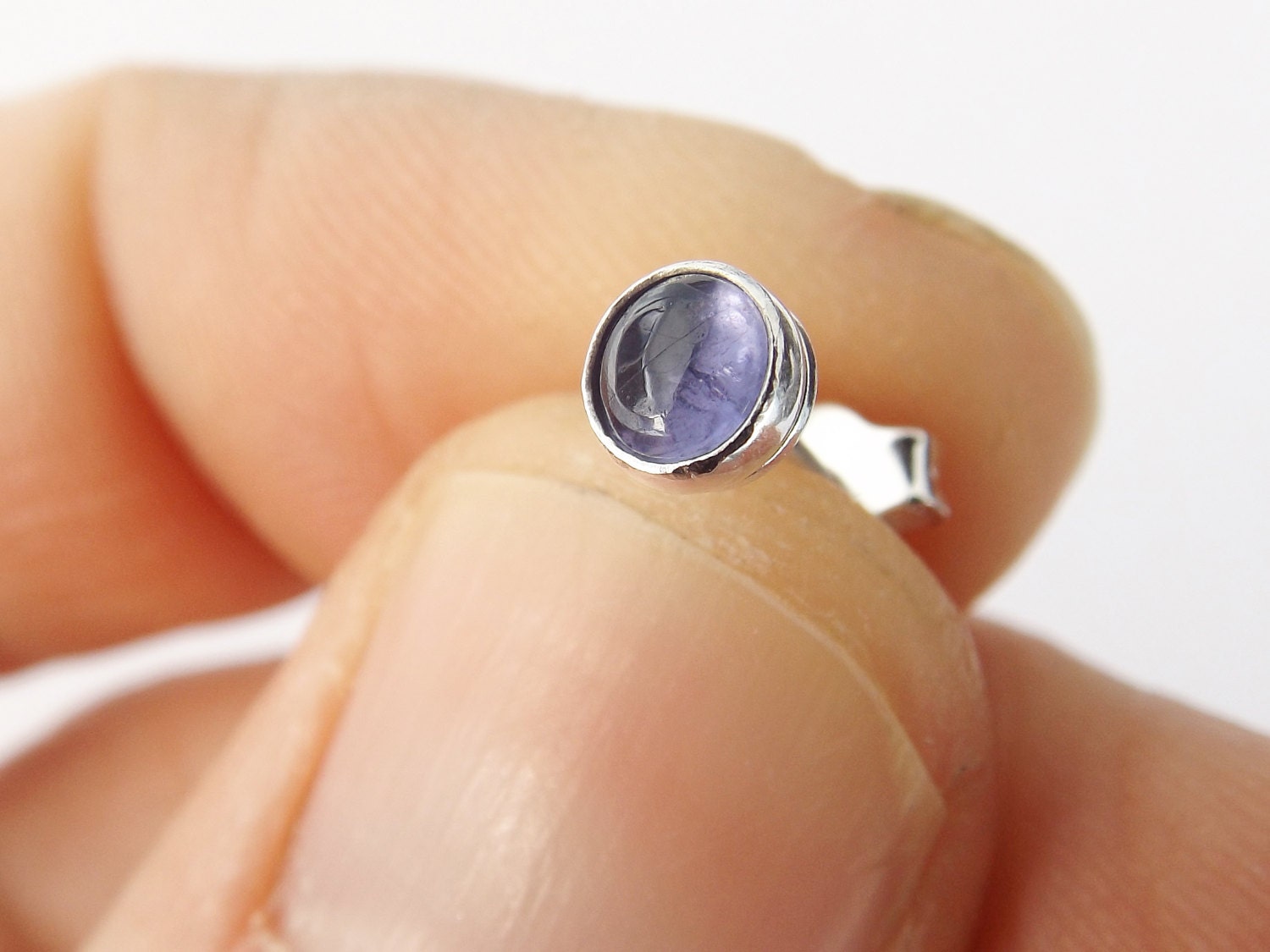 Iolite Gemstone Earrings Earrings Sterling Earrings Post