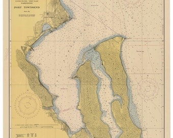 Olympia Harbor Budd Inlet 1948 Nautical Map Washington by Oldmap