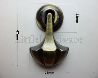 121mm X 50mm antique brass drop handles / by LittleHardware