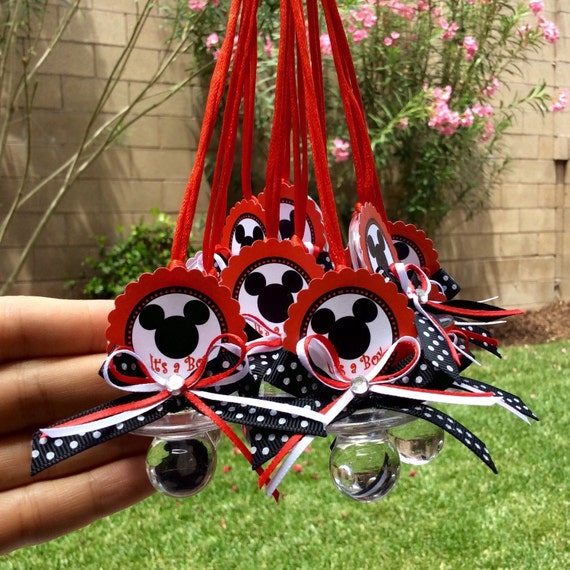 12 Minnie and Mickey Mouse pacifiers for baby by Marshmallowfavors