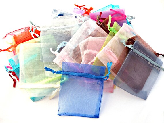 25 / 50 Organza Bags Drawstring Bags Wedding Favor Bags