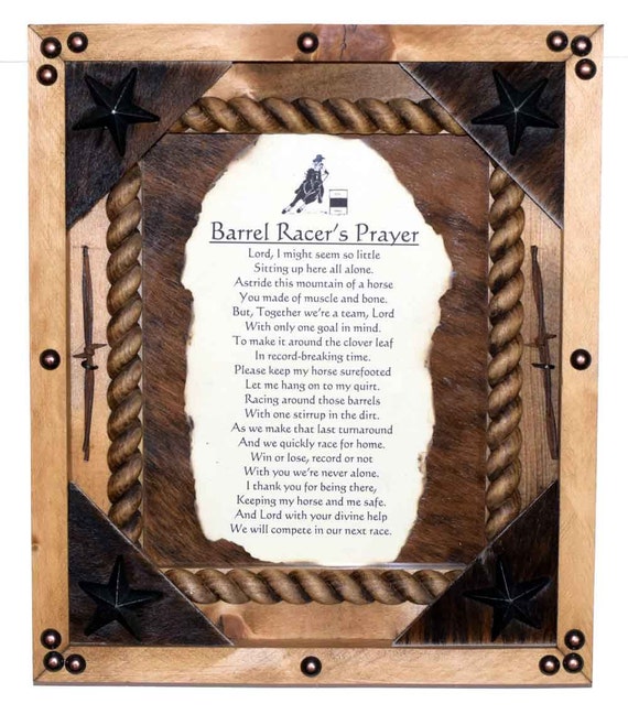 Pine Framed Barrel Racer's Prayer