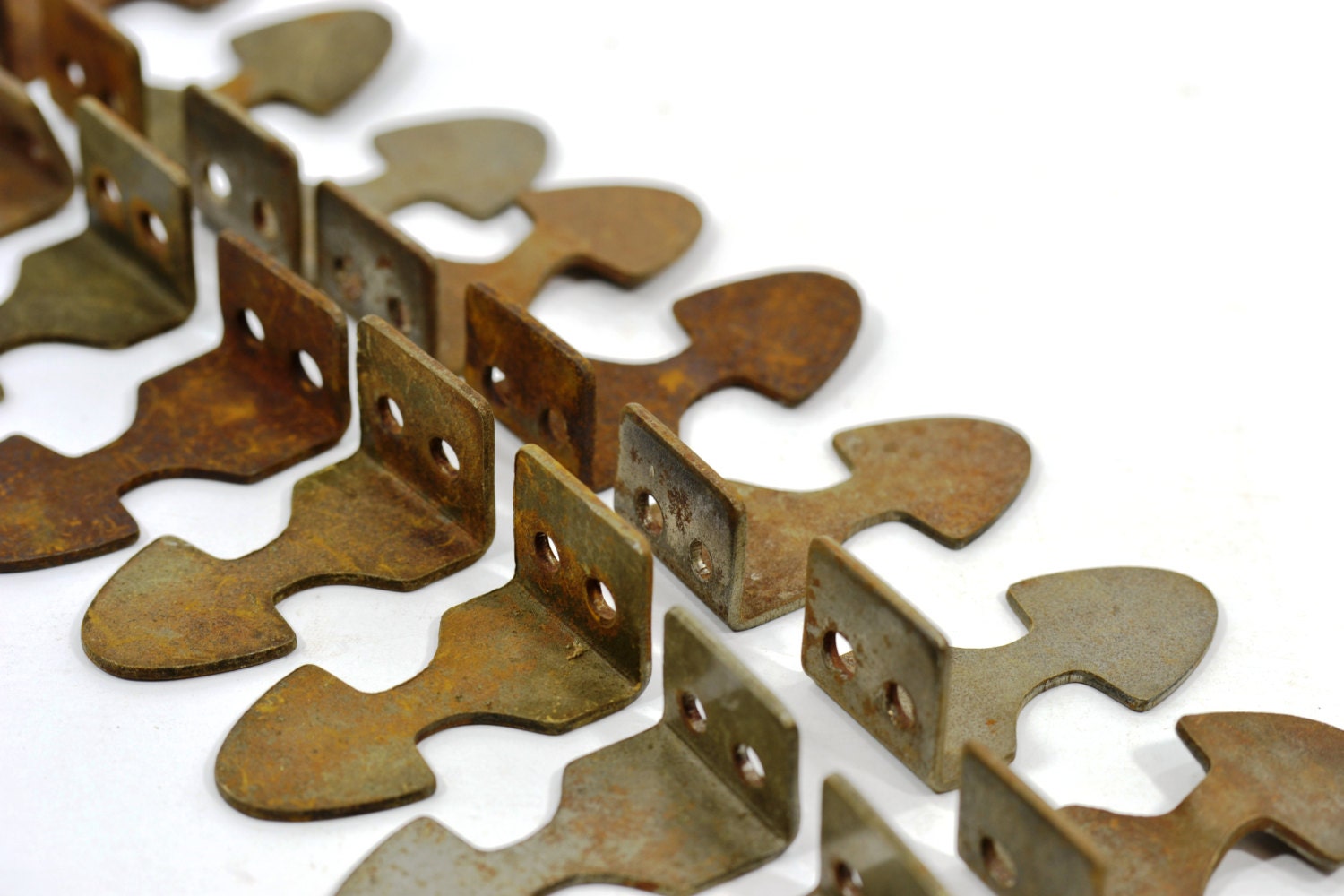 Set of 16 Vintage Metal Hardware-Aged Rusted Hardware-Industrial ...