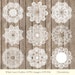 Vintage Lace Doilies LACE DOILY Digital Clip Art.