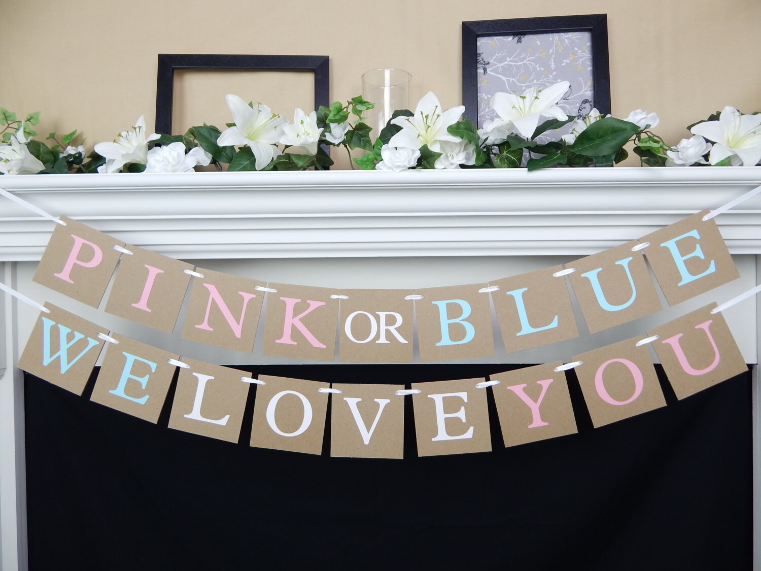 gender reveal banner baby shower decorations reveal party