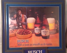 Vintage Busch Beer Sign African American Cowboy Models Awesome piece of ...