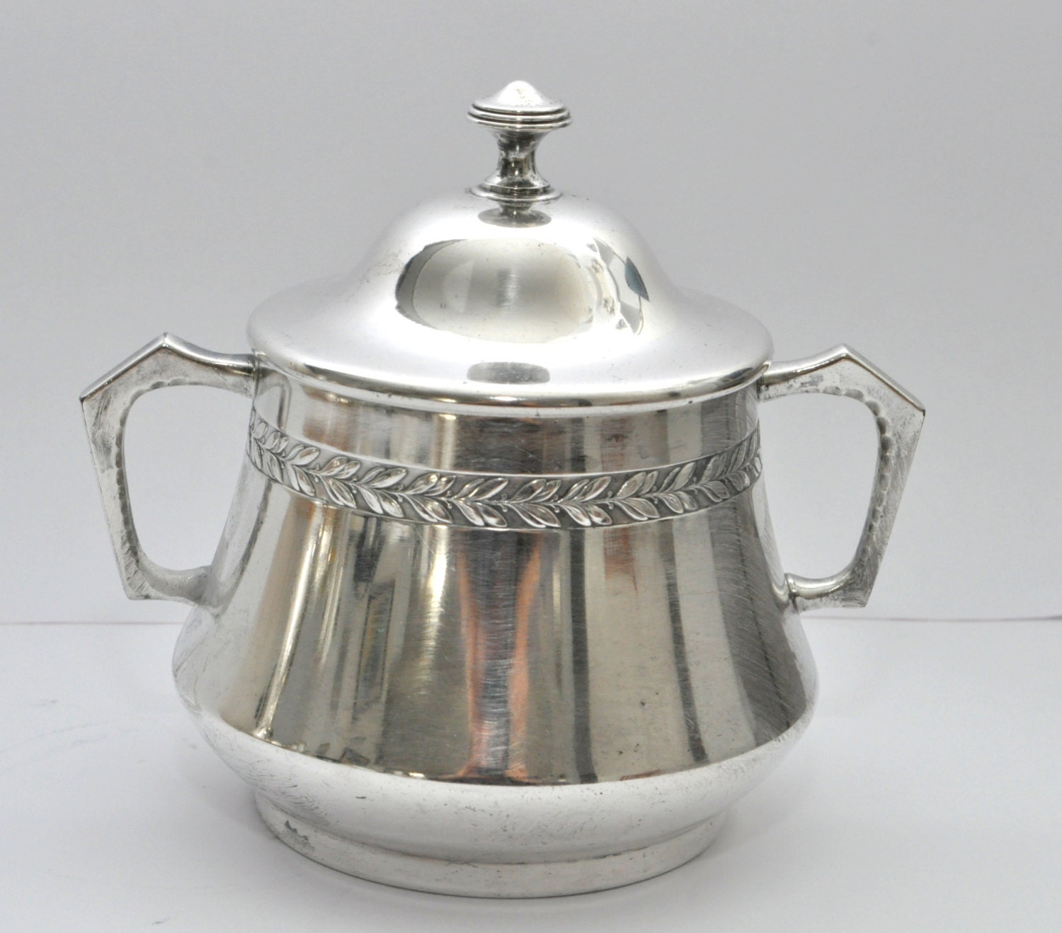 Antique Silver plated pot with lid German Sugar silver pot WMF 1900 ...