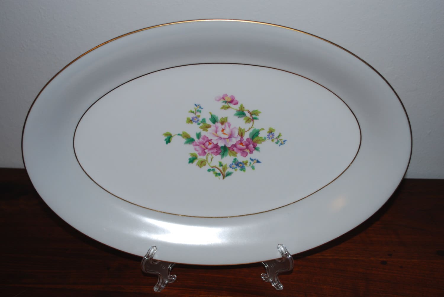 Rare Elegant Noritake Morimura Large Platter with Flowers and