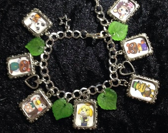 Very Cute Nintendo Animal Crossing New Leaf Themed Charm Bracelet Nook ...