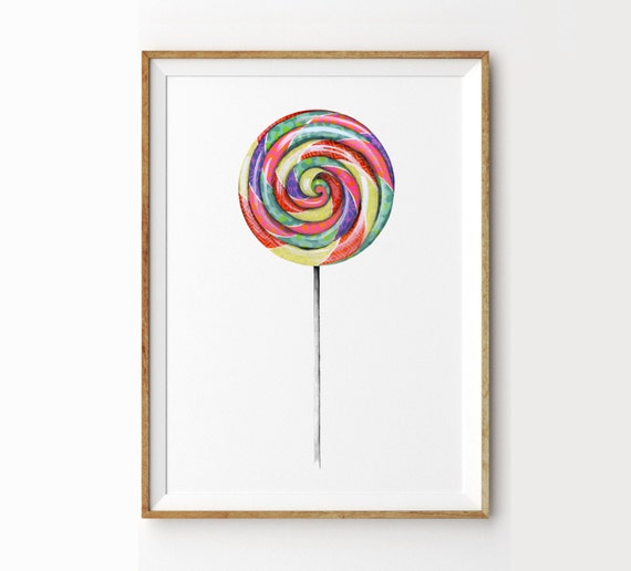 Items similar to Lollipop Art Print on Etsy