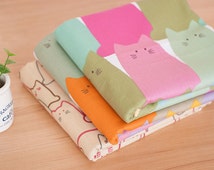 Popular items for kitty fabric on Etsy