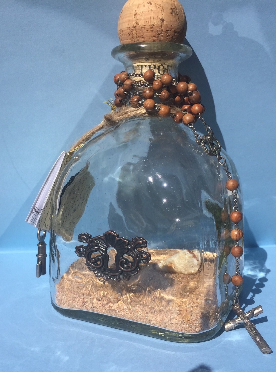 Recycle Glass Bottle ' Prayer Bottle by LaToriBazaar on Etsy