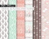 Graphic design digital papers by POandPOdigital on Etsy