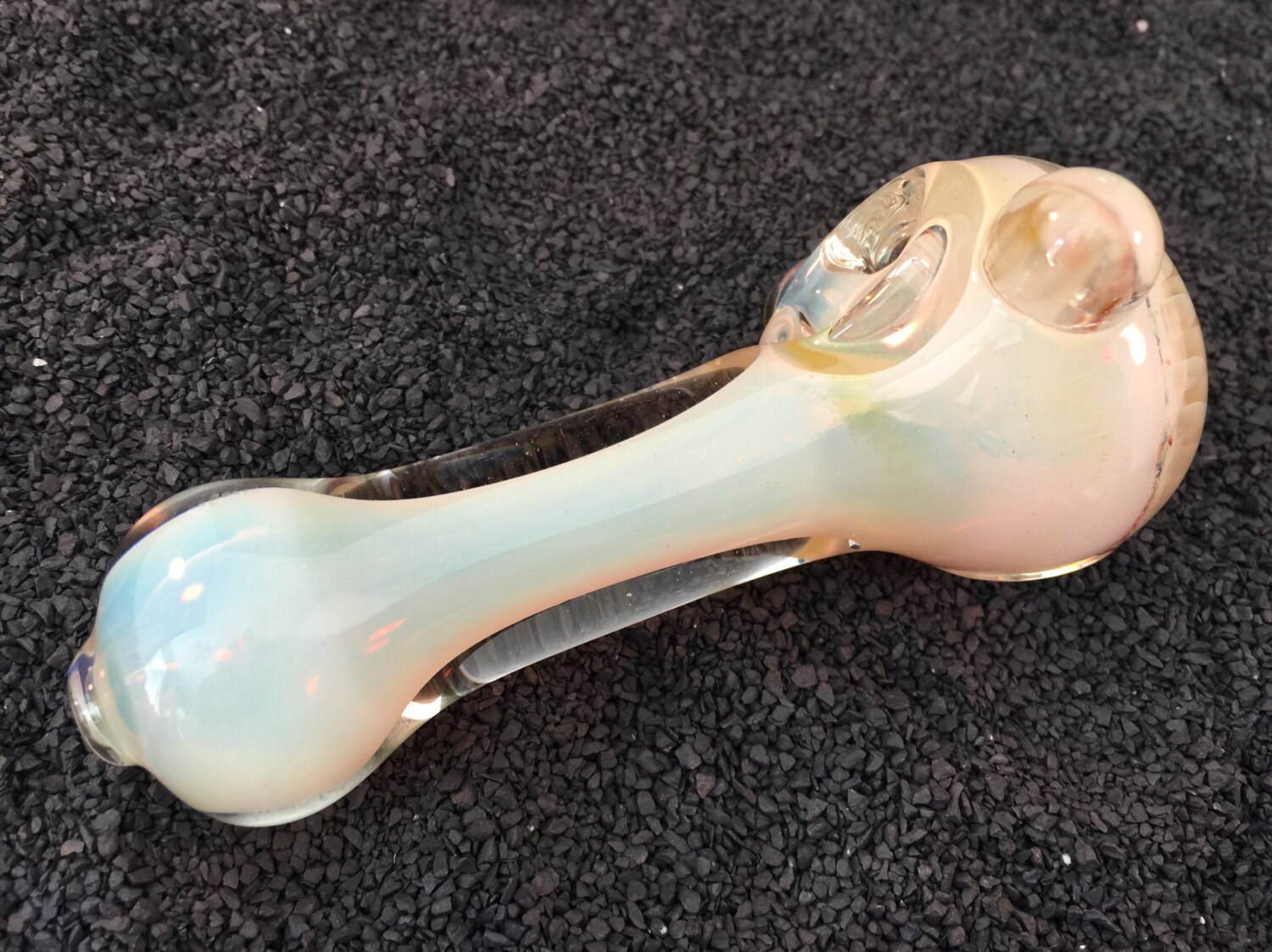 Glass Bowl Pipe Unique Hand Blown Art by SmokingGoodDeals on Etsy