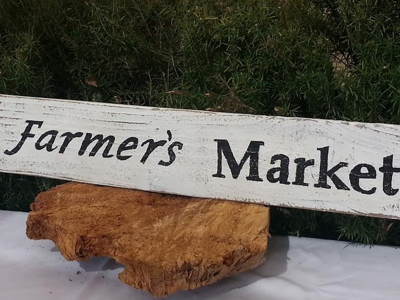 Farmers Market Sign Reclaimed Upcycled Distressed Wood Gifts