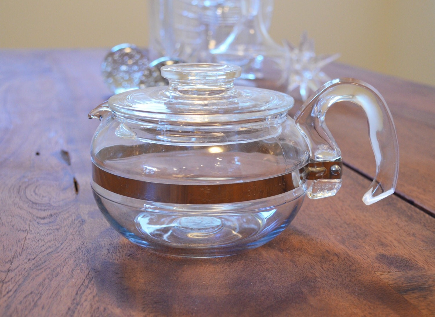 Vintage Pyrex Flameware teapot – holds 6 cups – with stainless steel ...