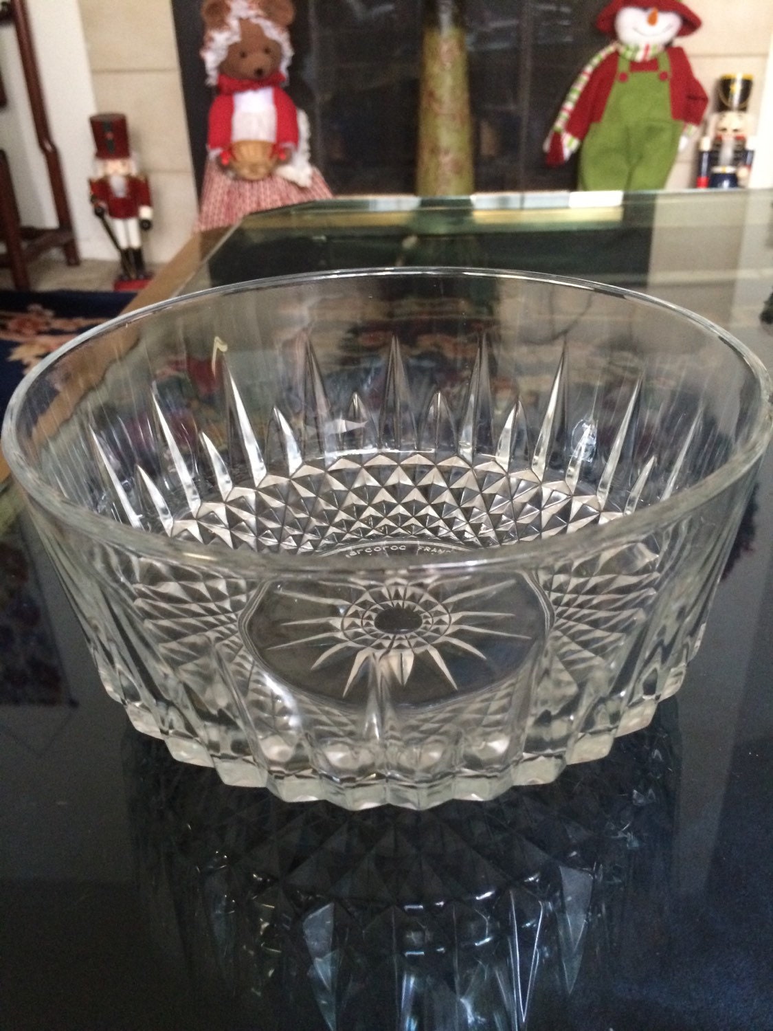 Vintage Arcoroc France Crystal Serving Bowl Haute Juice
