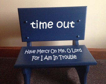 Time Out Chair Vinyl Decal Toddler Naughty Chair Sticker