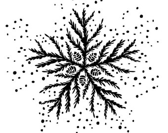 Pine cone stencil | Etsy