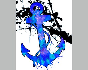 Popular items for anchor watercolor on Etsy