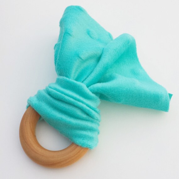 Items similar to Turquoise Organic Sealed Wooden Teething Ring **New ...