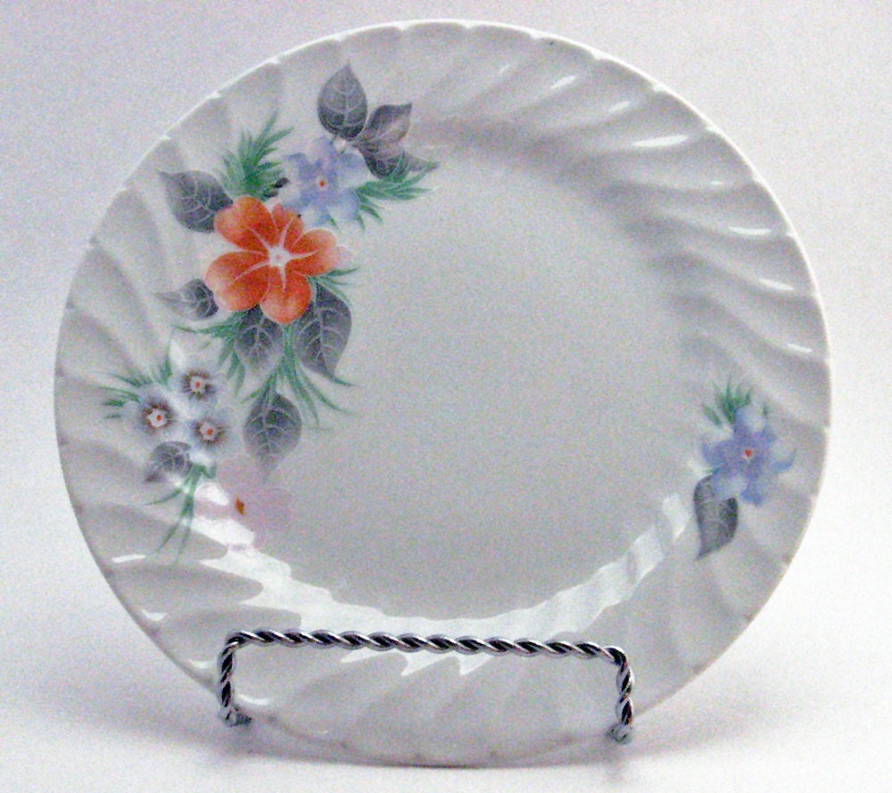 Vintage Lynn’s Fine China Sandwich Snack Plates Gorgeous Soft Colors ...