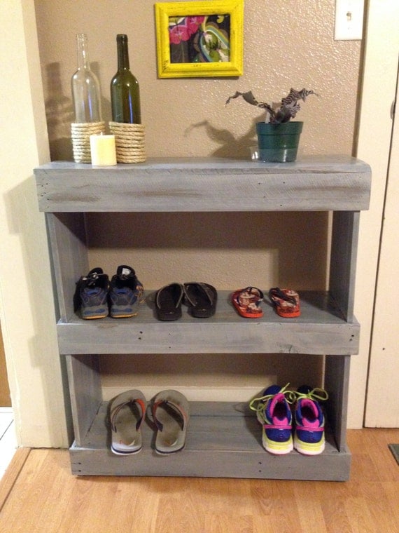 Items similar to Rustic Shoe Shelf, Reclaimed wood shelf, wooden shoe ... Items similar to Rustic Shoe Shelf, Reclaimed wood shelf, wooden shoe ...