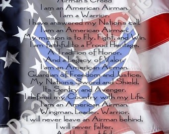 Airmans creed | Etsy