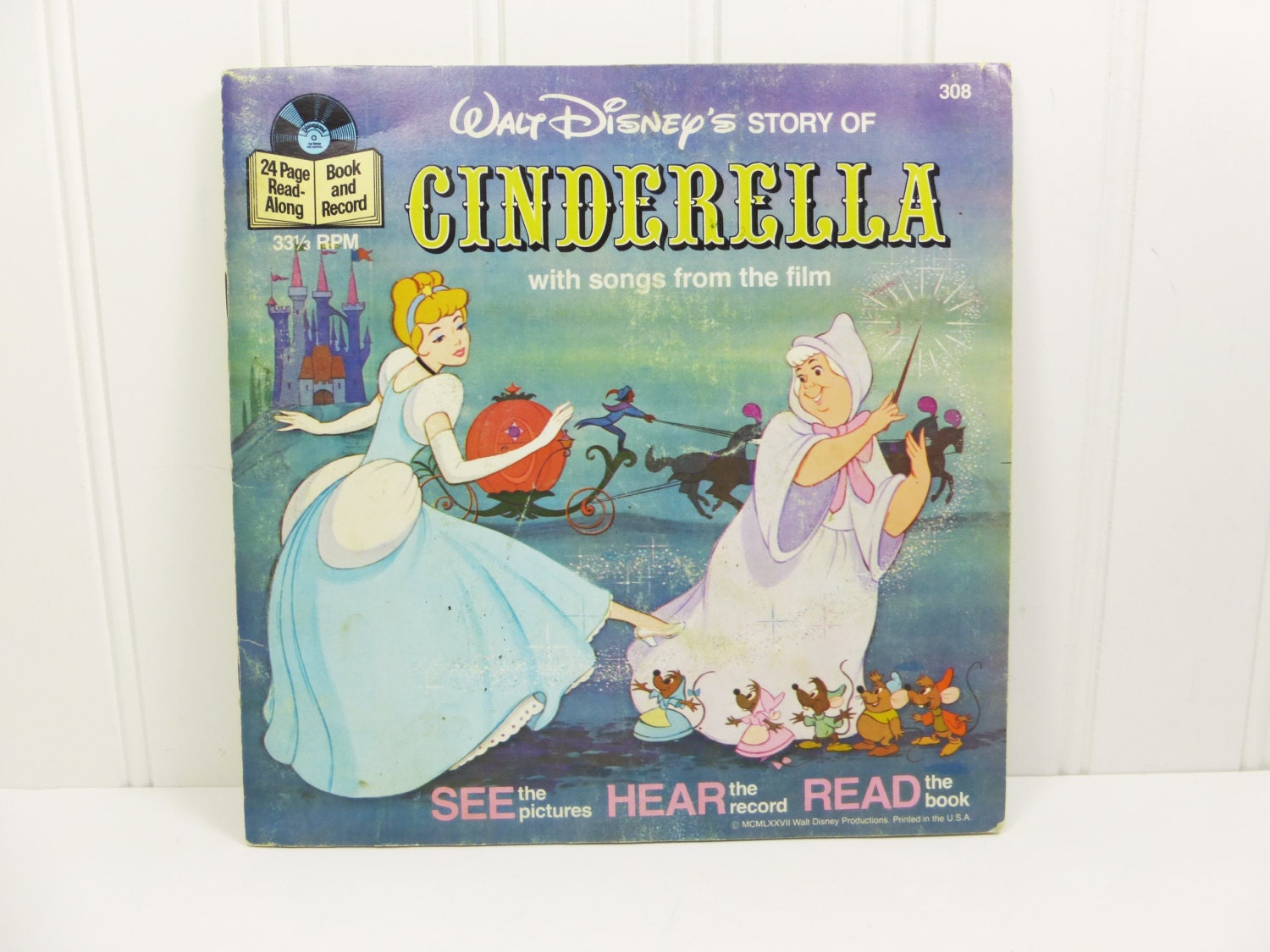 Walt Disney's Cinderella Read Along Book and Record