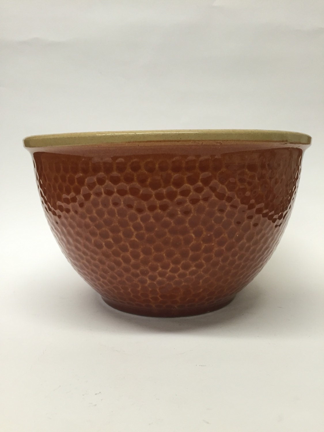 Vintage Watt Pottery Ham'rd Brown Mixing Bowl