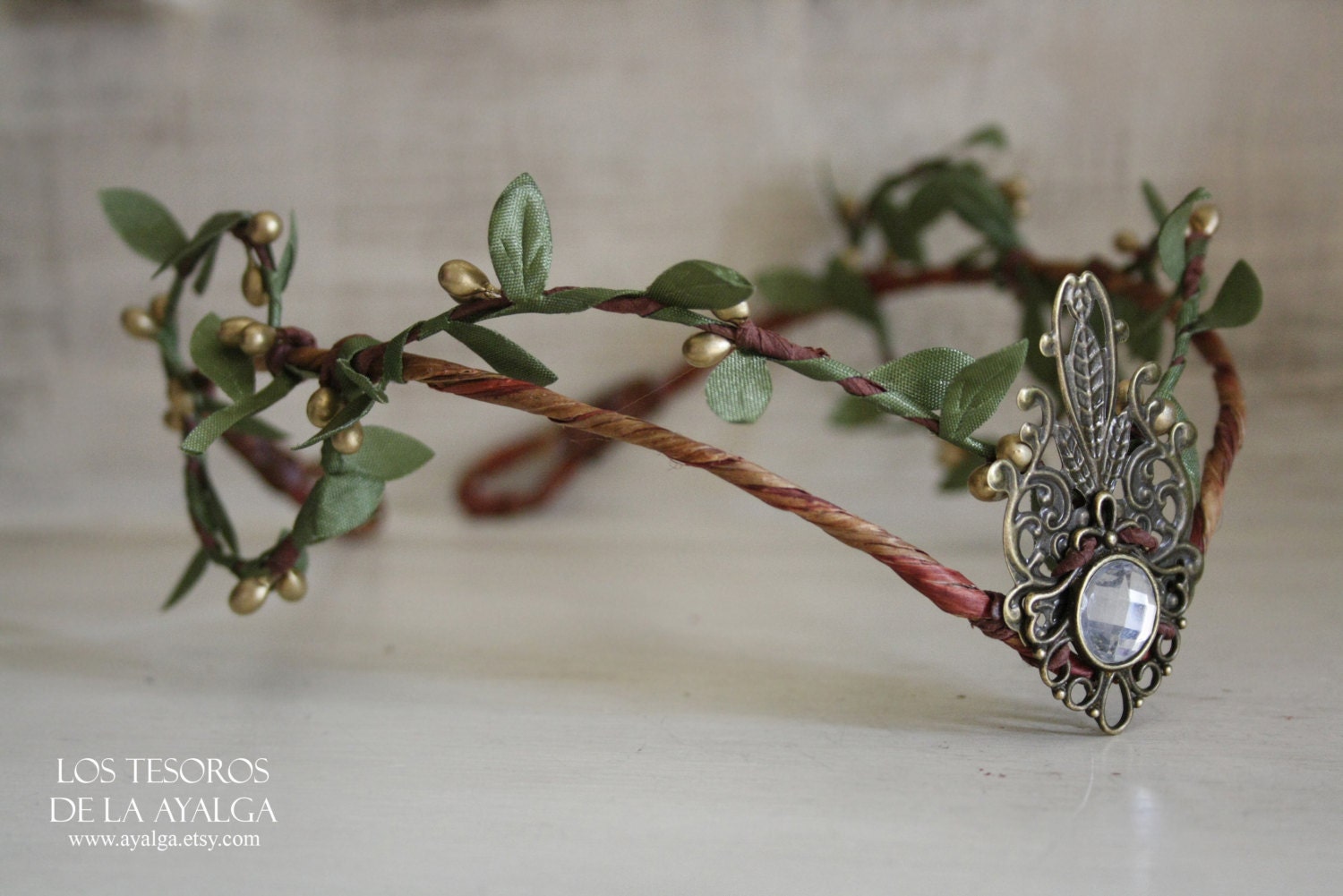 Woodland elf tiara elven headpiece fairy crown clear