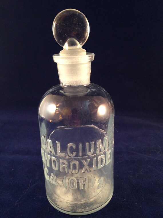 Vintage Wheaton Clear Glass Stoppered Chemical by shinymagpiesnest