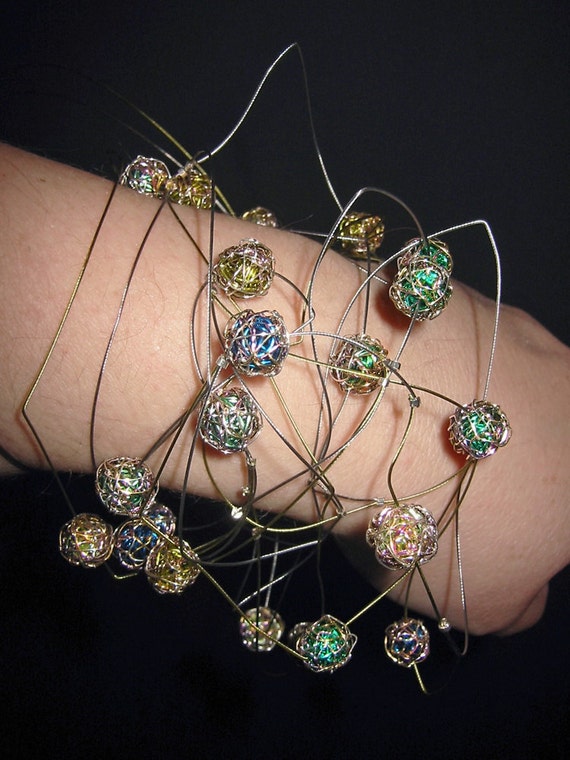 Modern bracelet Abstract art jewelry Contemporary jewelry