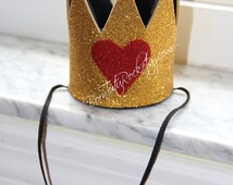 Queen of Hearts Crown // Alice in Wonderland Crown // QOH Crown // Gold ...
