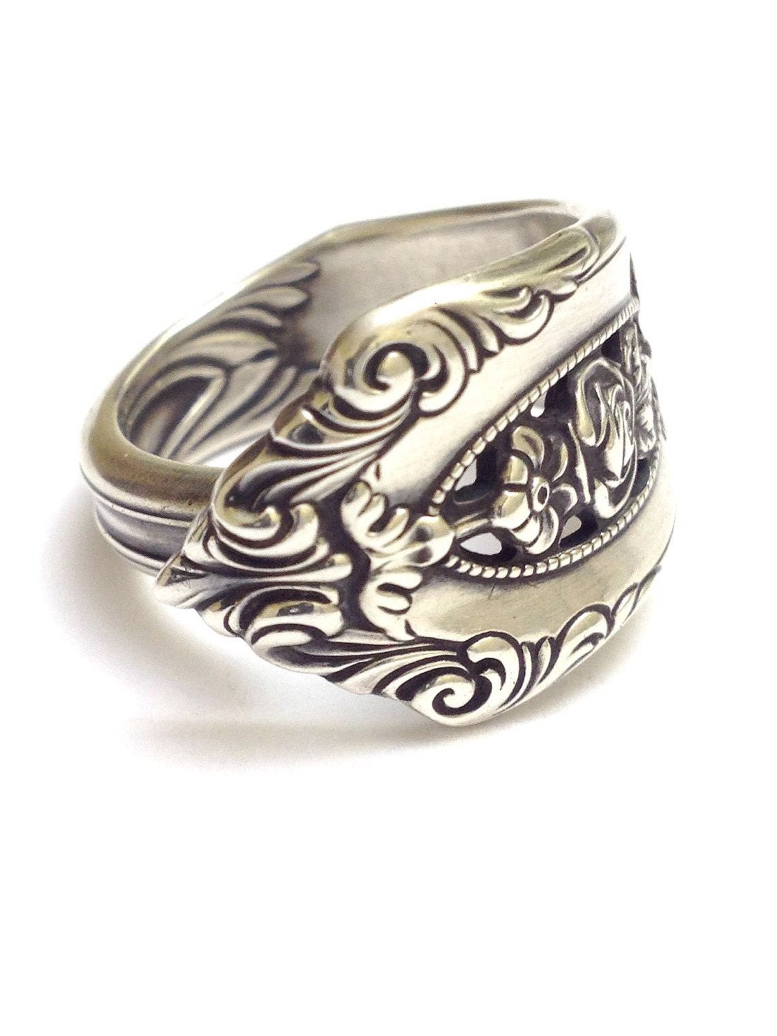 Sterling Silver Spoon Ring Circa 1934 by CypressStudio on Etsy