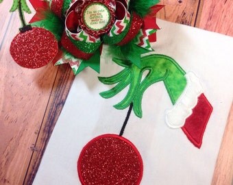 Grinch embroidery | Etsy