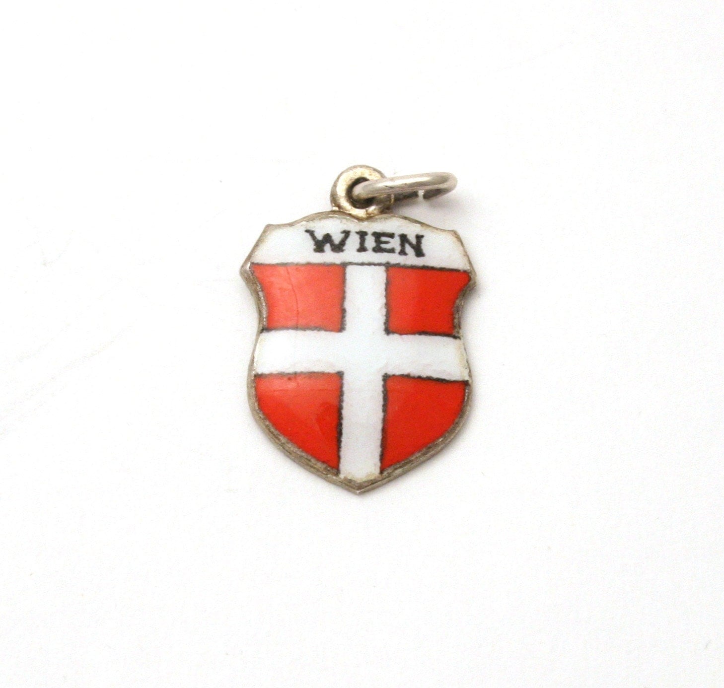 Wien Austria Coat of Arms Enamel Travel Shield Vintage Vienna