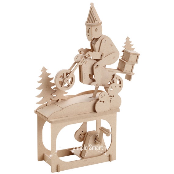 3D Wooden Puzzle Moving Model Kit DIY Moving Mechanical Wooden