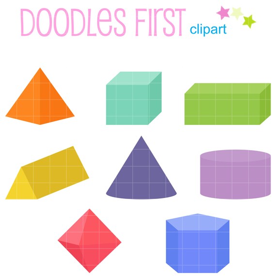 Des formes géométriques 3D Clip Art pour fabrication de carte