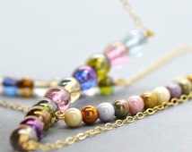 Popular items for beaded bar necklace on Etsy