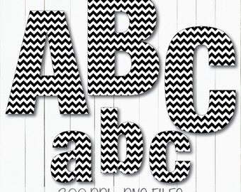 Chevron alphabet | Etsy