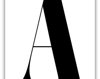 Items similar to Monogram initial print / Large, bold, graphic lower ...