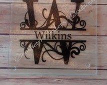 Unique monogram cutting board related items | Etsy