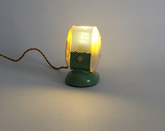 Upcycled Retro Microphone Table Lamp. Desk Lamp. Vintage